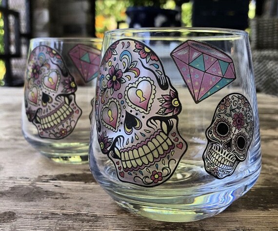 Skull Whisky Glass / Skull wine glass | Etsy