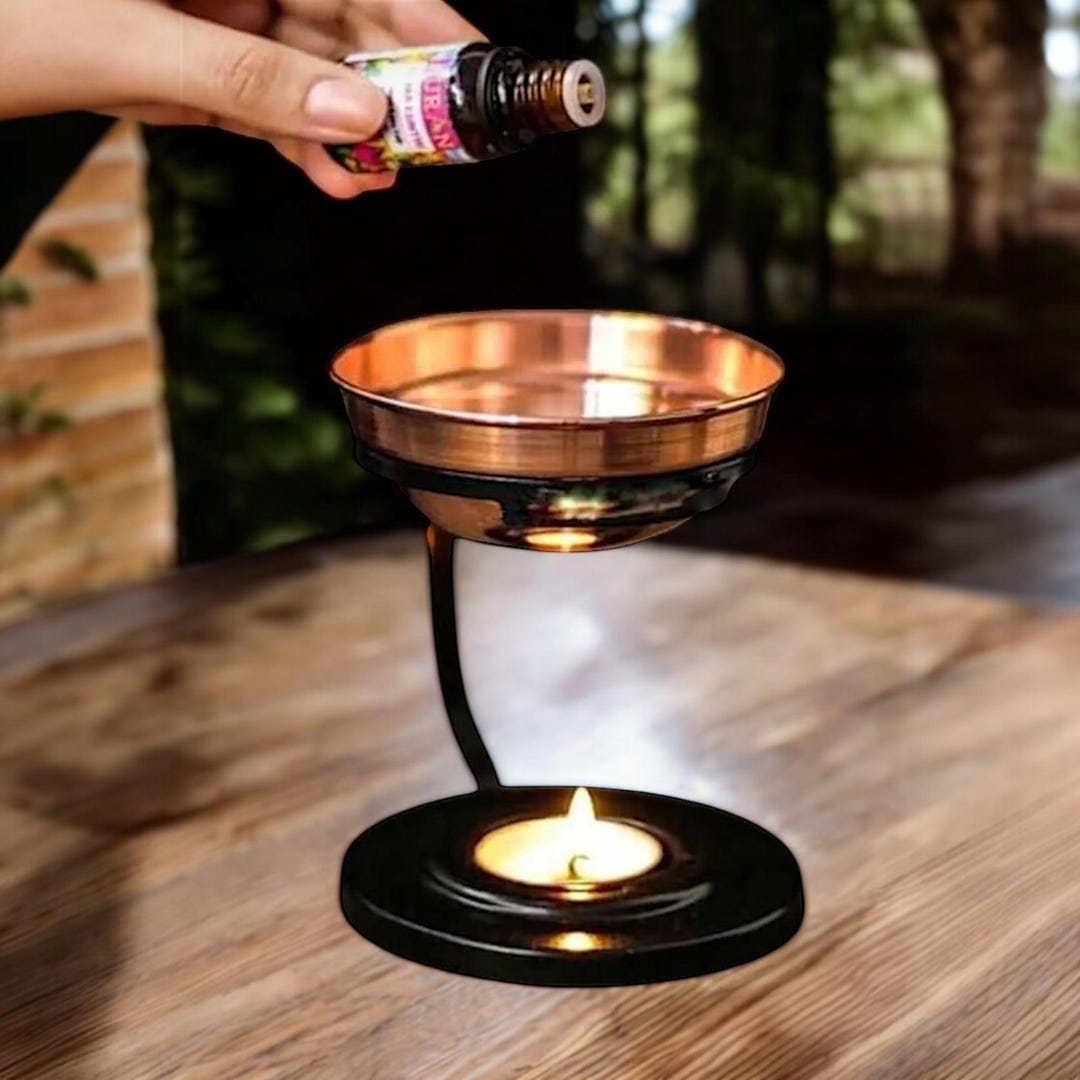 Handcrafted Copper Oil Diffuser, Aromatherapy Burner, Tealight Holder ...