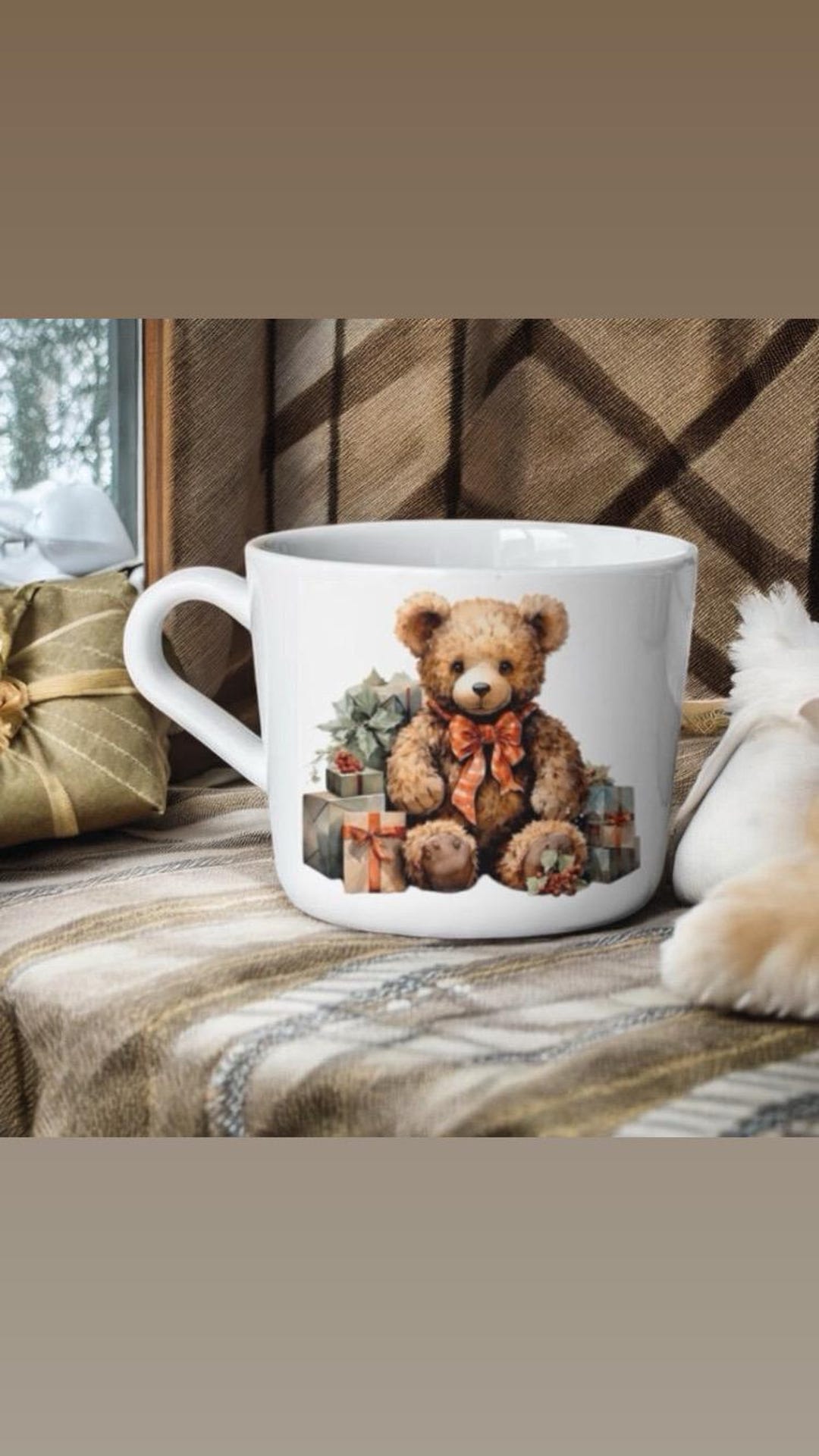 Teddy Bear Porcelain Coffee Mug: Vintage Tea Cup (240 Cc) - Etsy