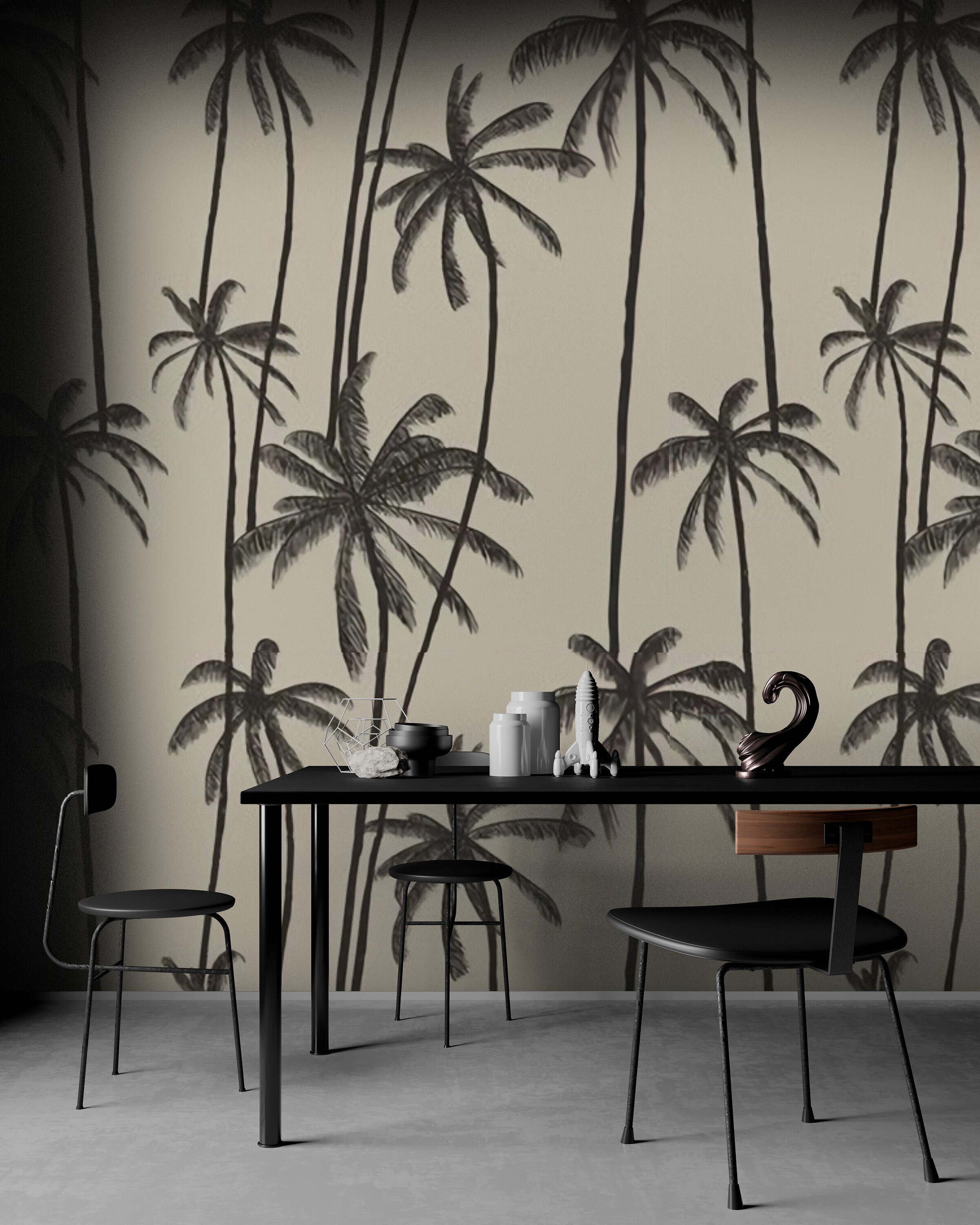 Palm Wallpaper Palm Tree Tropical Wall Mural Removable - Etsy