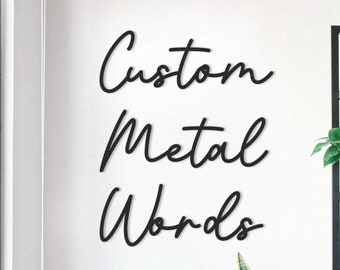 Metal Words Wall Decor - Etsy