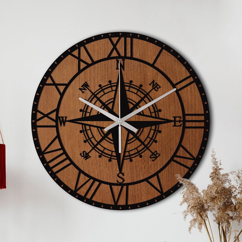 Wooden Compass Wall Art - Etsy