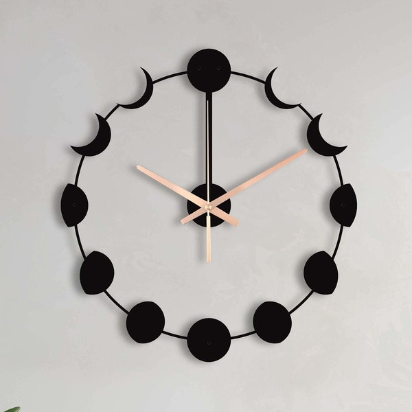 Large Lunar Wall Clock - Etsy