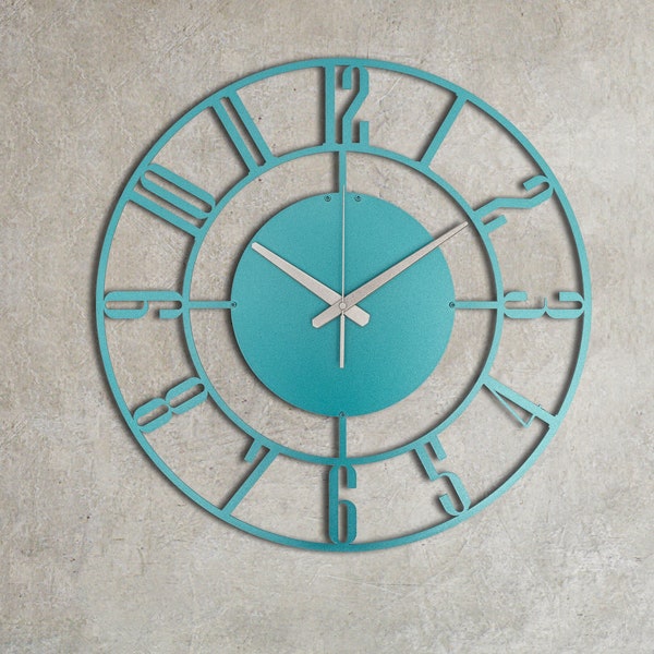Turquoise Wall Clock - Etsy
