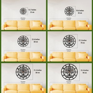 Wall Clock, Large Metal Tree of Life Clock, Unique Oversized Living ...