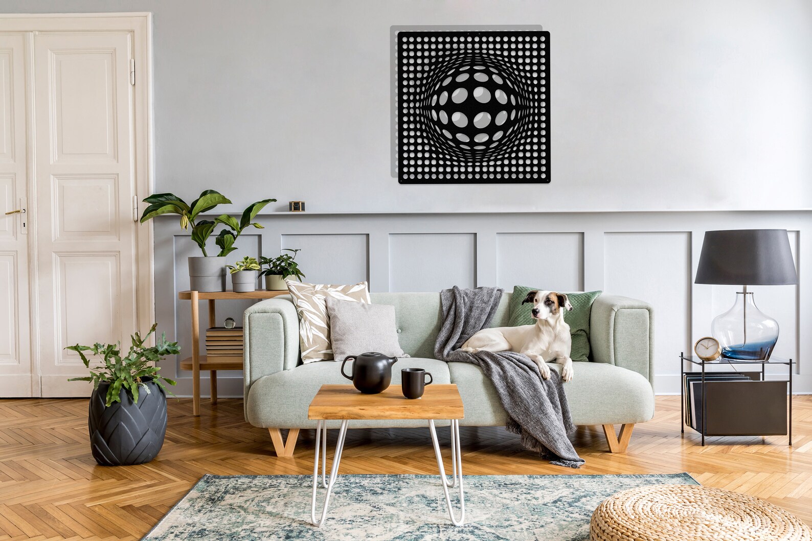 Circle Interior Wall Decor/Living Room Wall Design Art/Modern | Etsy