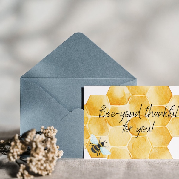 Bee Themed Thank You Cards - Etsy