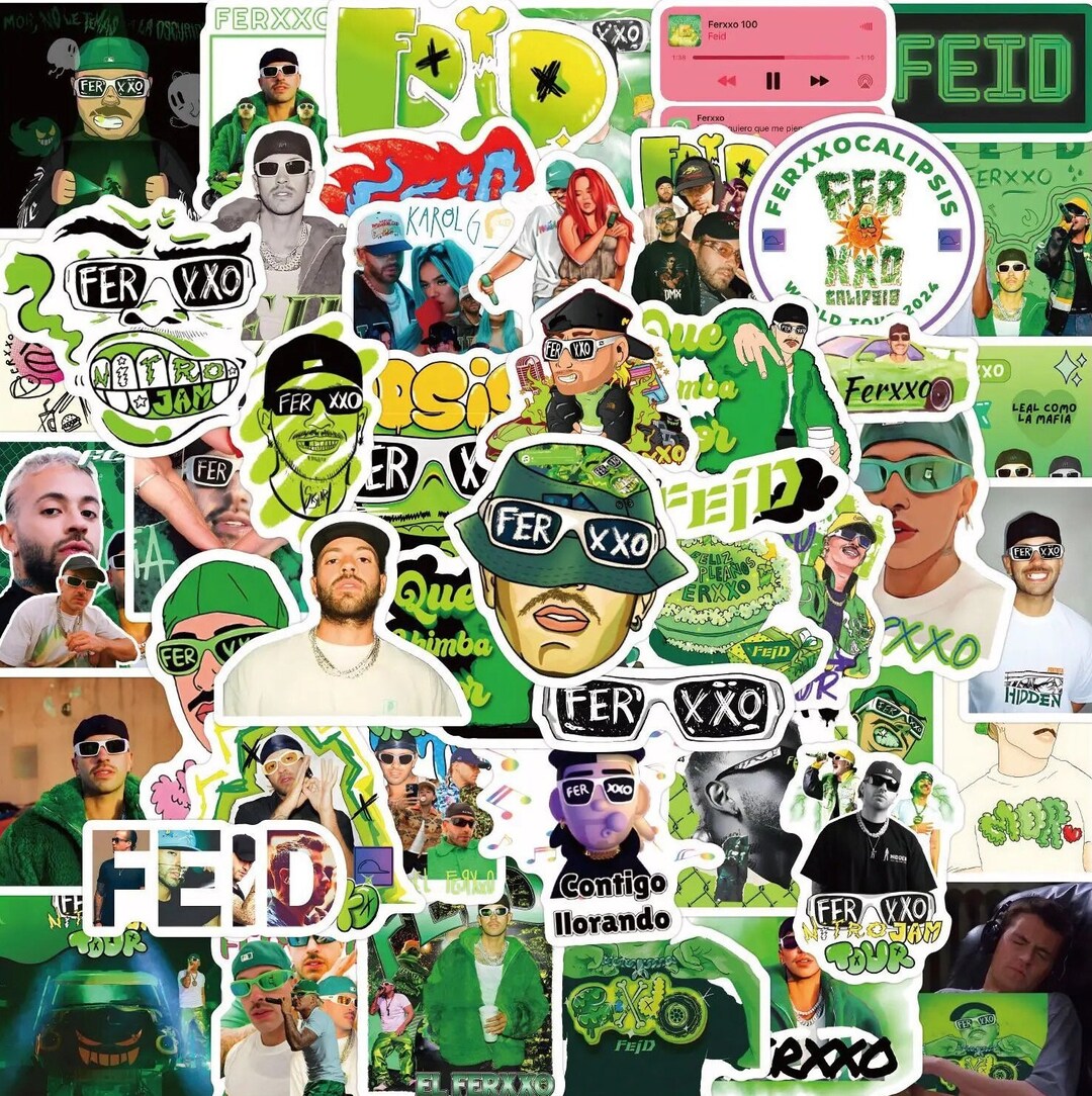 New FEID FERXXO 50 Mystery Sticker Pack, Ferxxo Merch, Sticker Decals ...