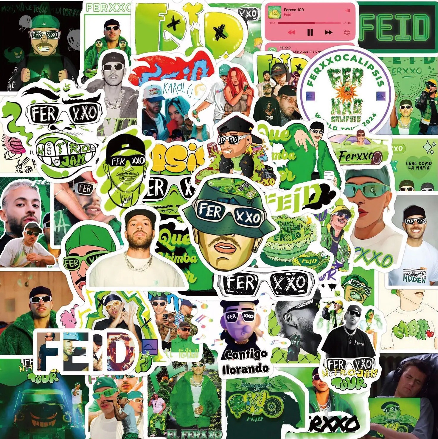 FEID FERXXO Sticker Packs, Ferxxo Merch, Sticker Decals/hydroflask ...