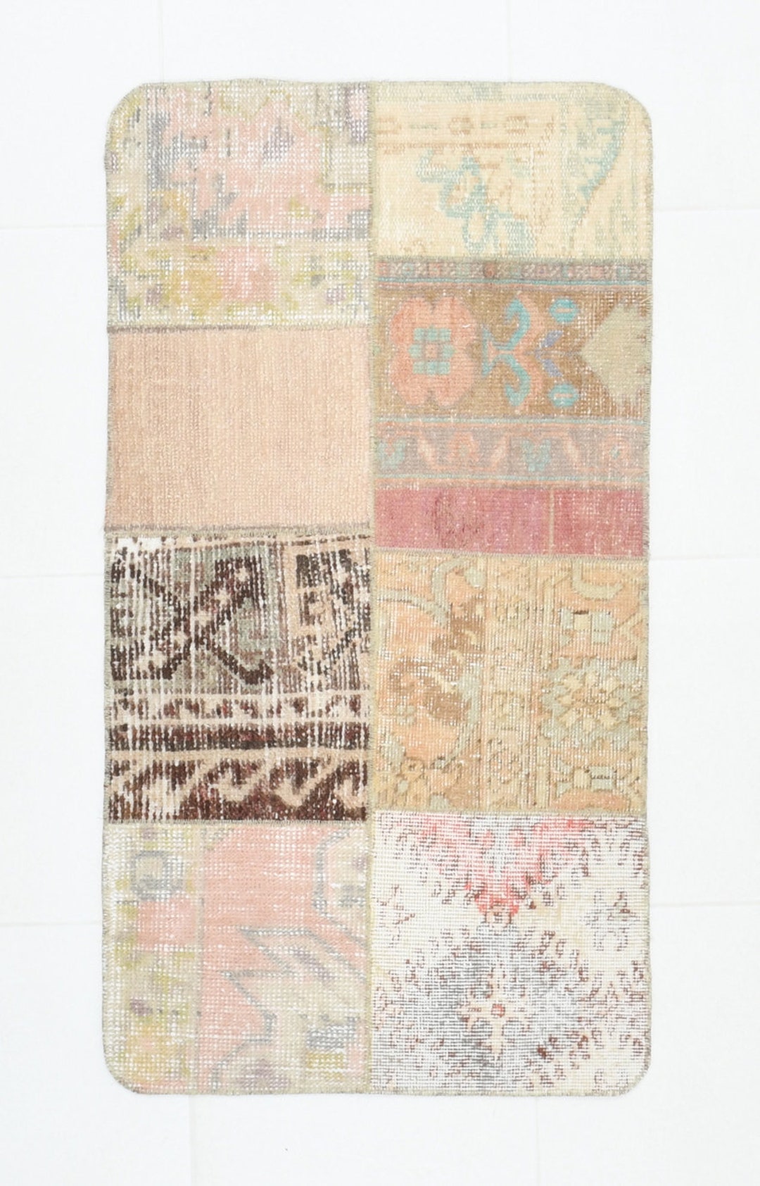 2x4 Bohemian Beige Door Mat Rug, 2x4 Door Mat Rug, Door Mat, Handmade ...