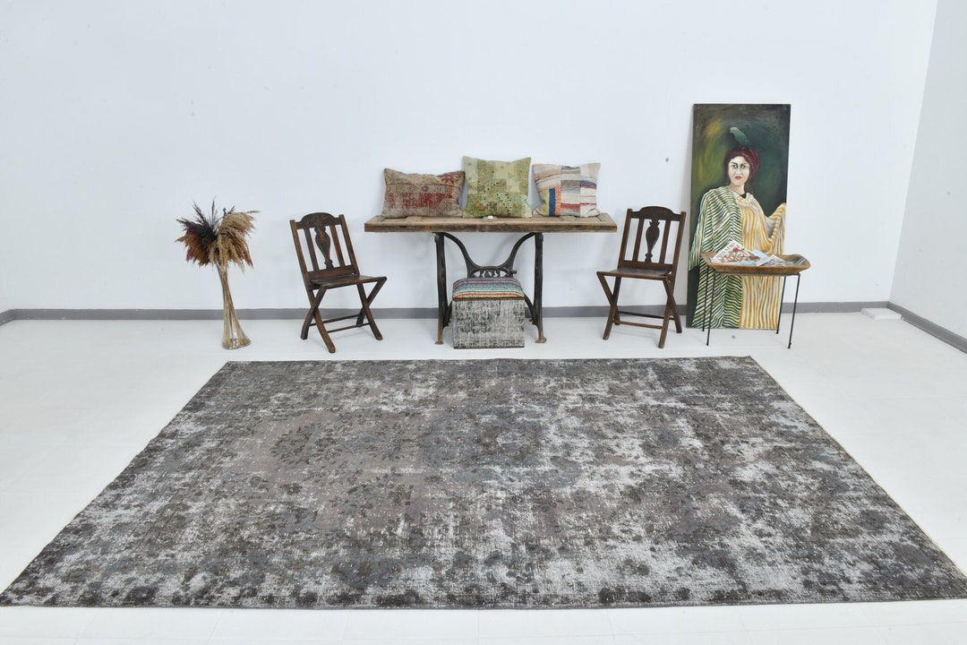 7x11 Area Rug, 7x11 Vintage Rug, 7x11 TURKISH VINTAGE FLORAL Rug, 7x11 ...
