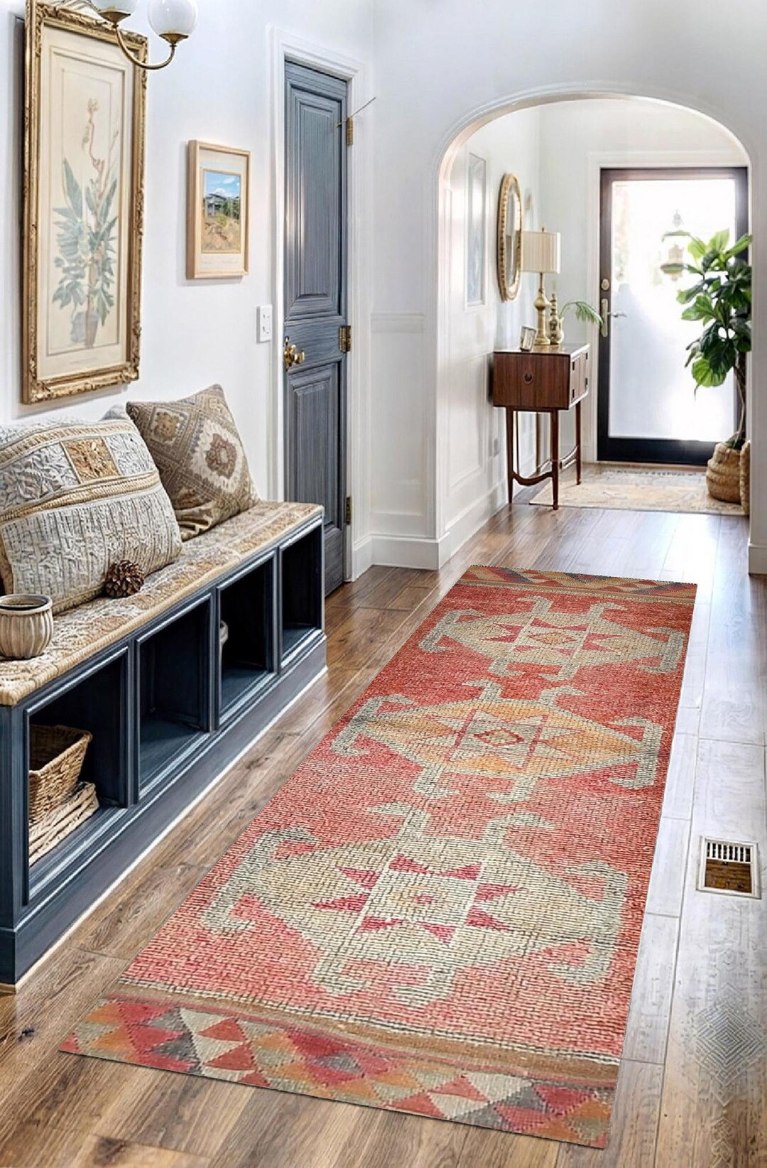 3x8 Runner Rug 3x8 Herki Runner 3x8 Pale Red Soft Herki Runner Rug 3x8 ...