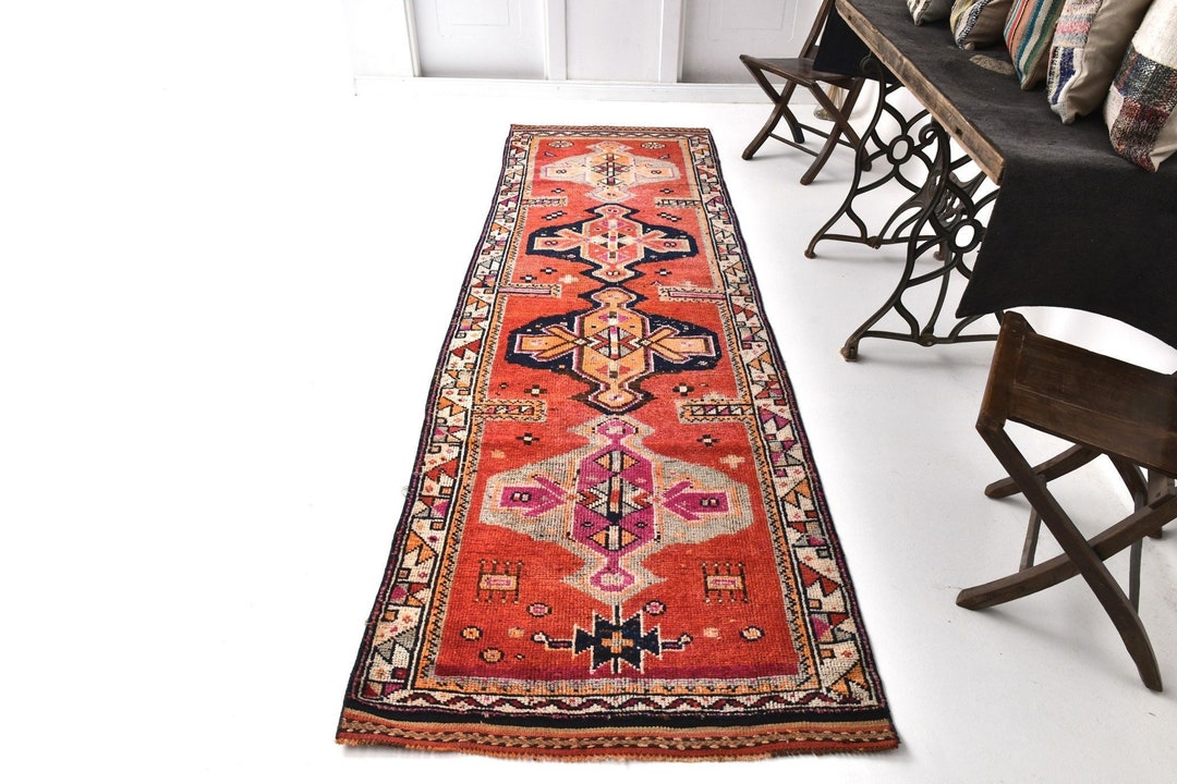 3x11 Runner Rug, 3x11 Herki Runner, 3x11 Turkish Herki Runner Rug, Wide ...