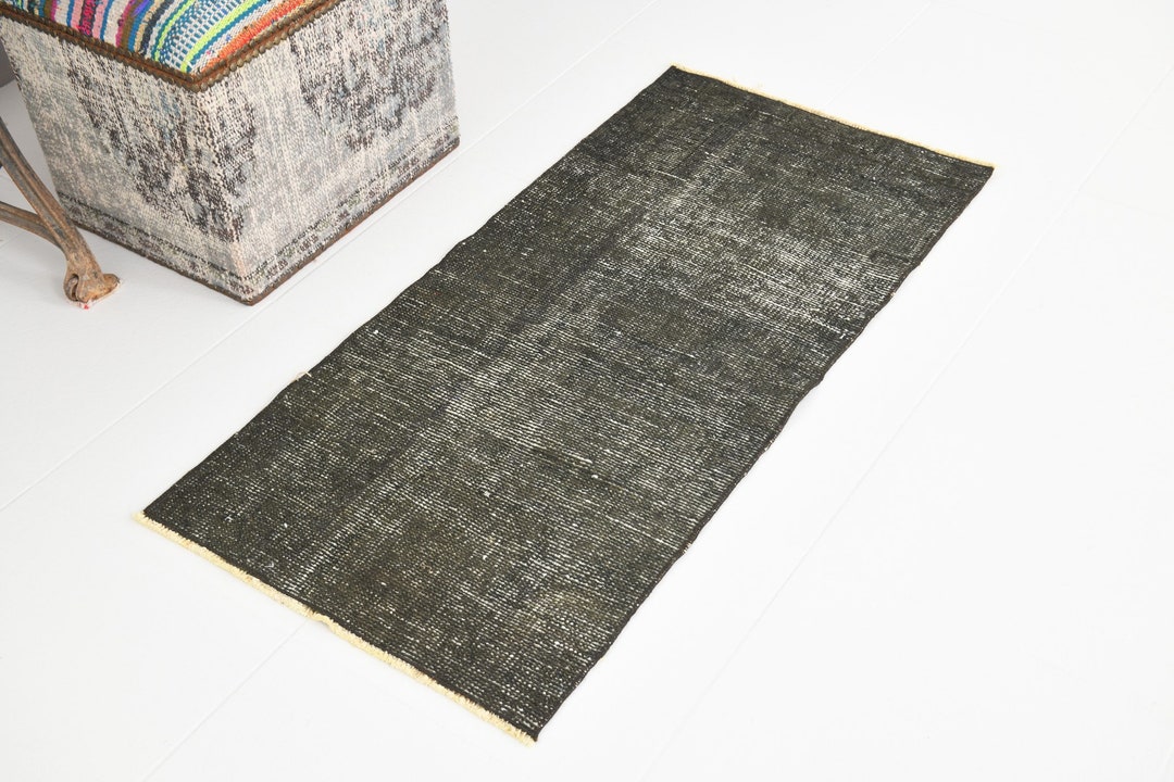 2x4 PASTEL DOORMAR RUG, Handmade Oriental Rug, 2x4 Area Rug, Small Blue ...