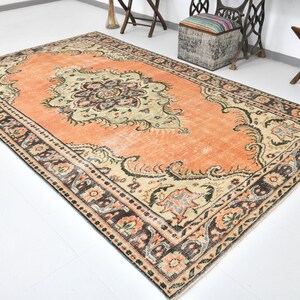 6x10 Area Rug, 6x10 Classic Vintage, 6x10 Orange Green Vintage Rug ...