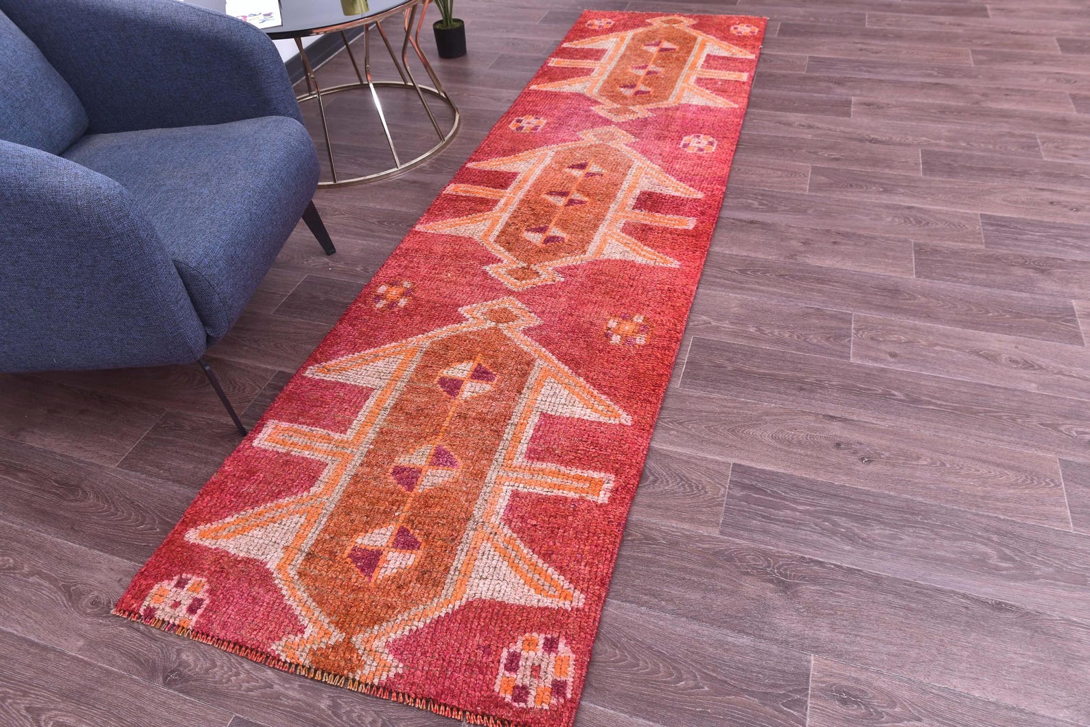 2x9 Herki Vintage Runner Rug, 2x9 Vintage Runner, 2x9 Rug, Handmade ...