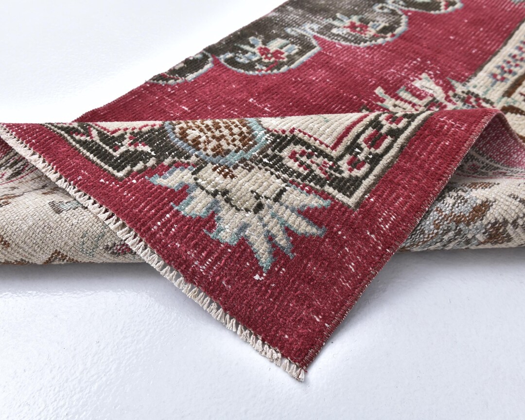 2x9 Vintage Runner, 2x9 Burgundy Beige Vintage Runner Rug, 2x9 Rug ...