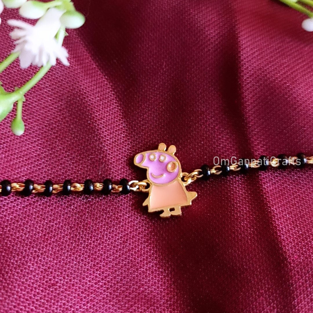 One Pair 925 Sterling Silver Peppa Pig Silver Nazariya Bracelet, Baby ...