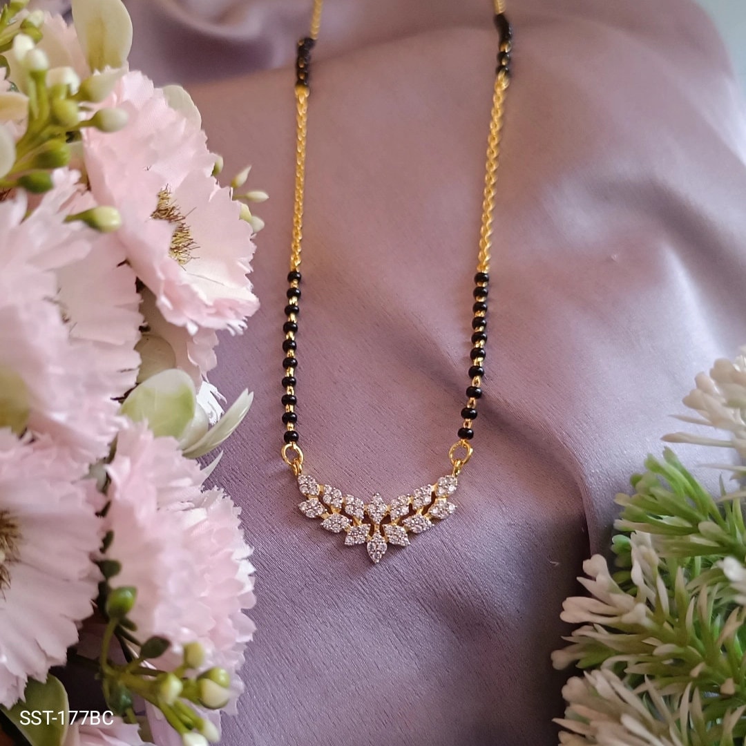 925 Sterling Silver Mangalsutra CZ Mangalsutr Indian - Etsy