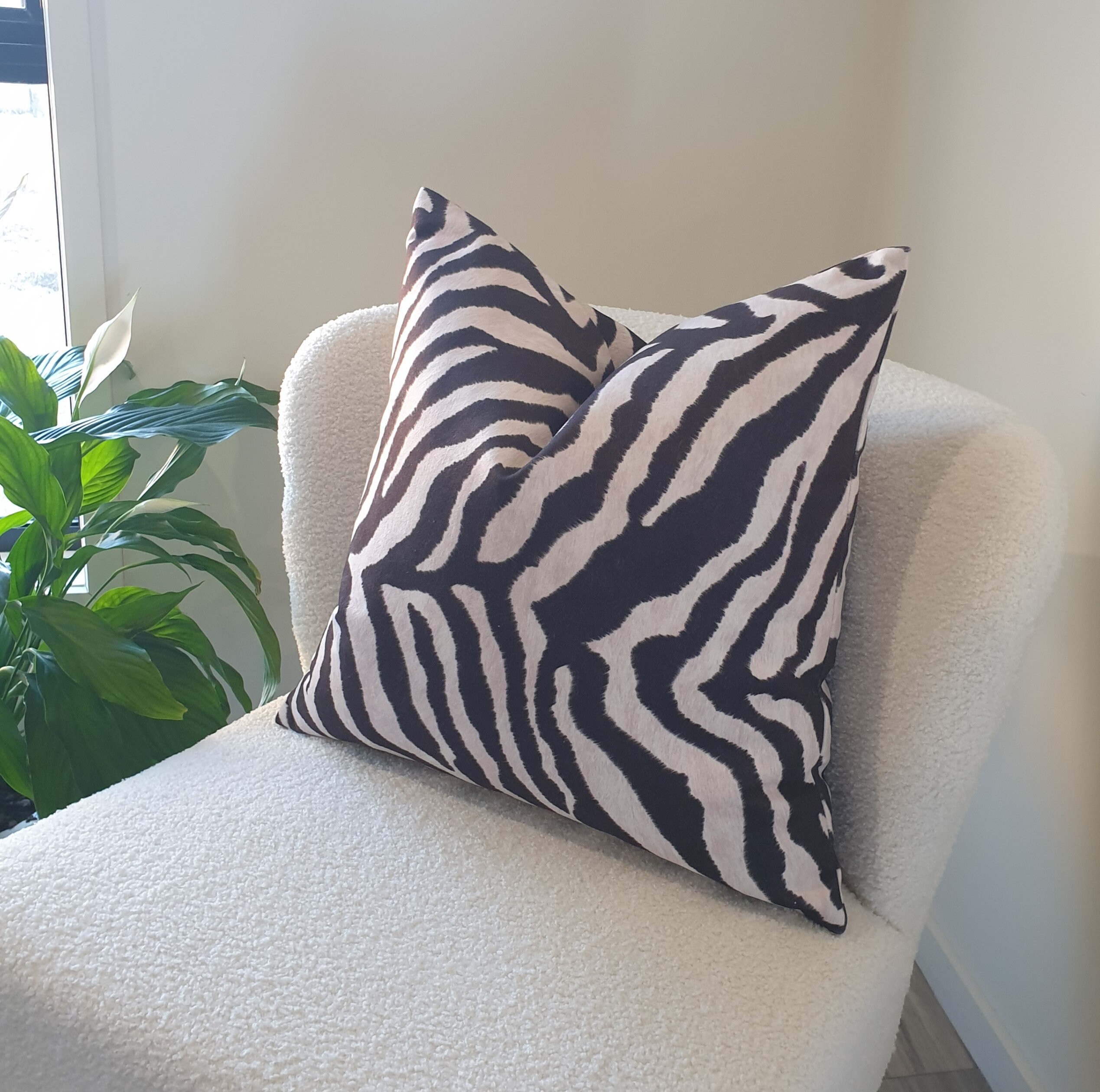 Zebra Velvet Cushion Cover Zebra Print Pile Pillow Velvet - Etsy