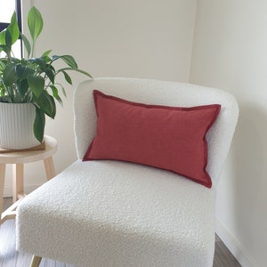 Dark Raspberry Cushion Cover With Flange, Throw Pillow in Red - Etsy