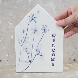 Welcome Sign, Ceramic House Sign, Ceramic Plaque, Wall Hanging ...