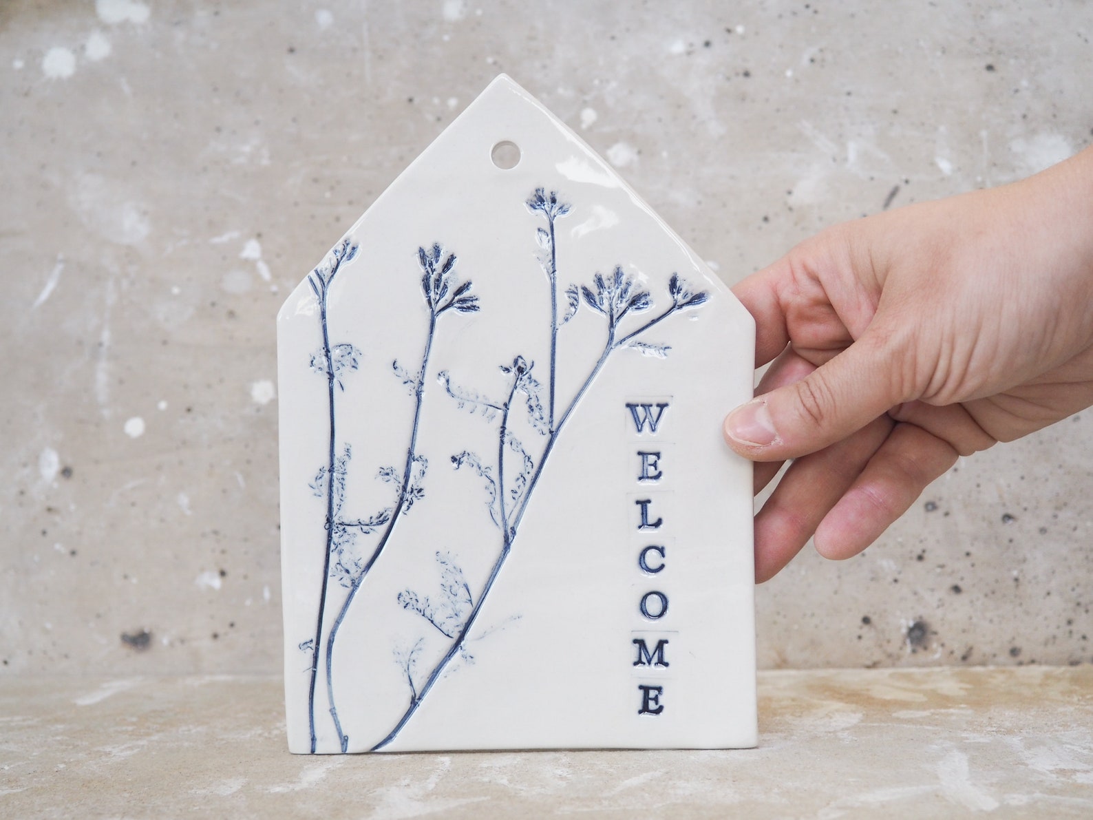 Welcome Sign Ceramic House Sign Ceramic Plaque Wall - Etsy