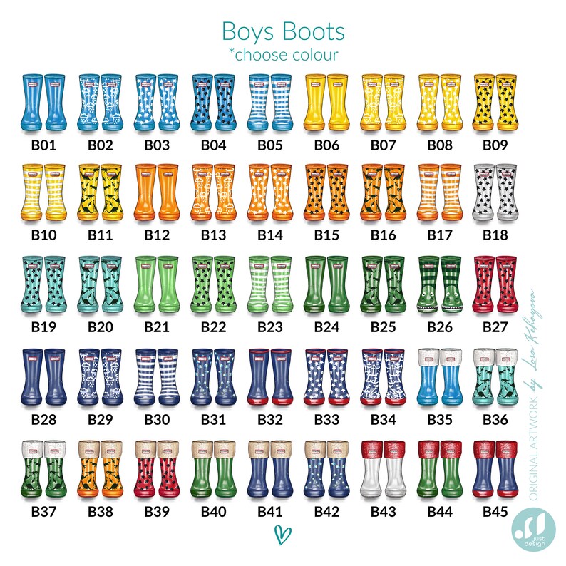 Custom Welly Boots, Wellies, Personalized Gifts, Family Gifts Print ...