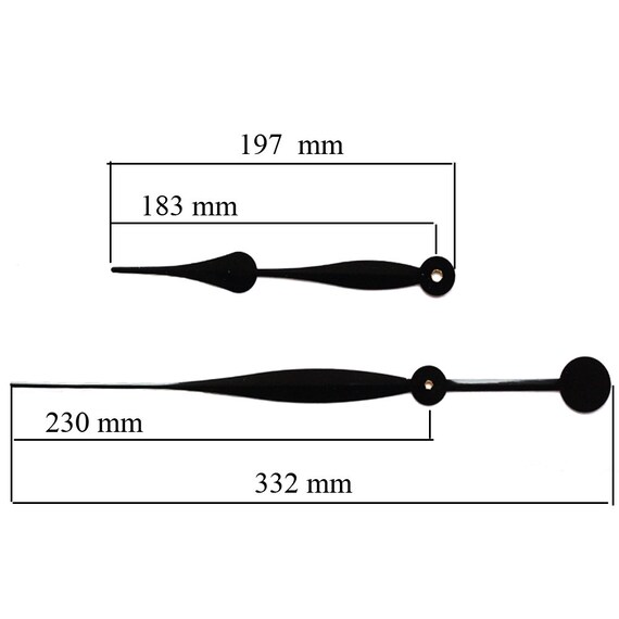 Needles Mechanism Station Clock Movement Quartz Black Mural Pendule ...