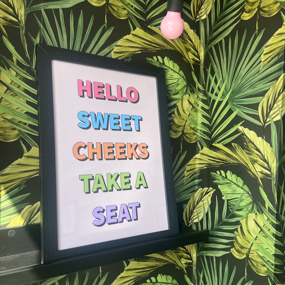 Sweet Cheeks, Bathroom Decor, Prints for Bathroom, Bathroom Accessories ...