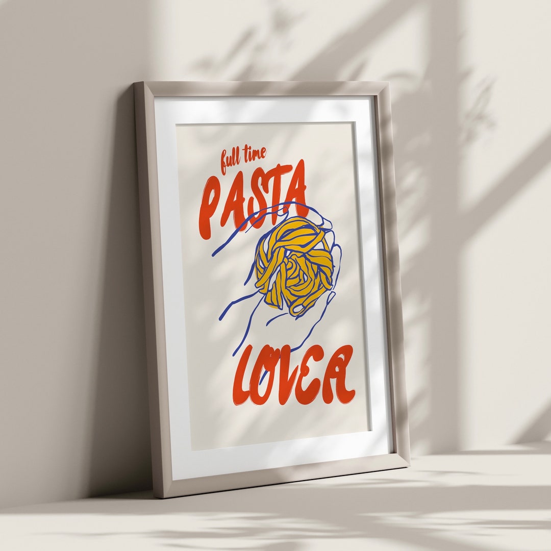 Pasta Art, Pasta Decor, Pasta Wall Art, Prints for Kitchen, Kitchen ...