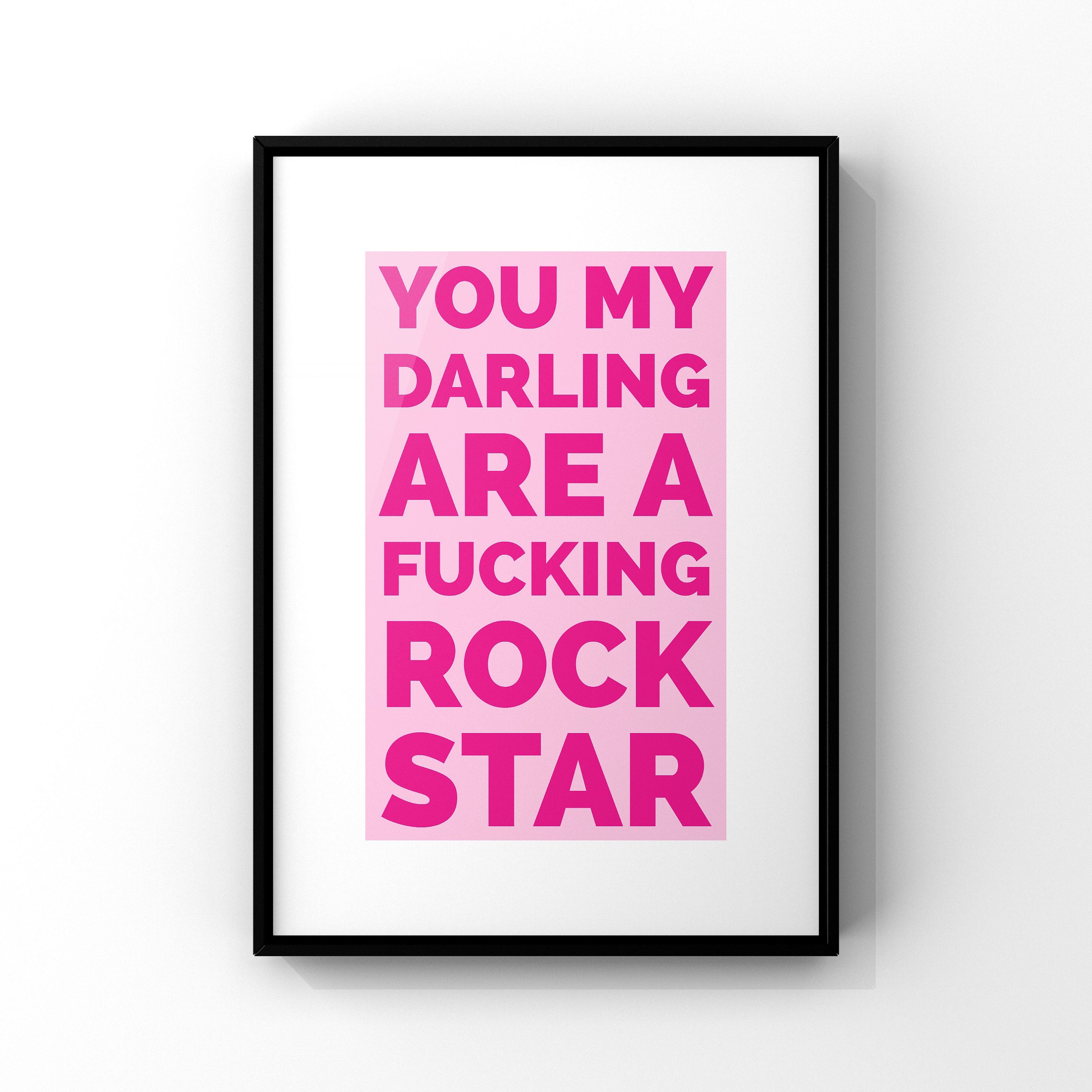 Youre A Rock Star Printable You're A Rockstar" Greeting Card For Sale