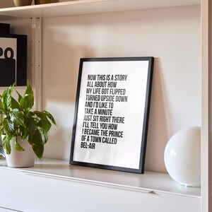 Fresh Prince, Lyrics Poster, Retro Prints, 90s Prints, Gallery Wall ...