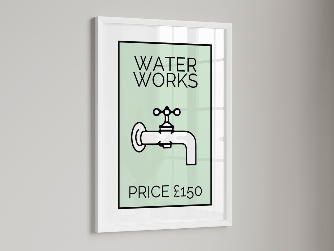 Waterworks Bathroom Print, Bathroom Decor, Bathroom Accessories ...
