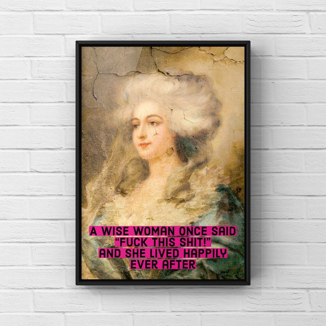 Sweary Prints, Women Empowerment, Vintage Art Print, Funny Wall Decor ...