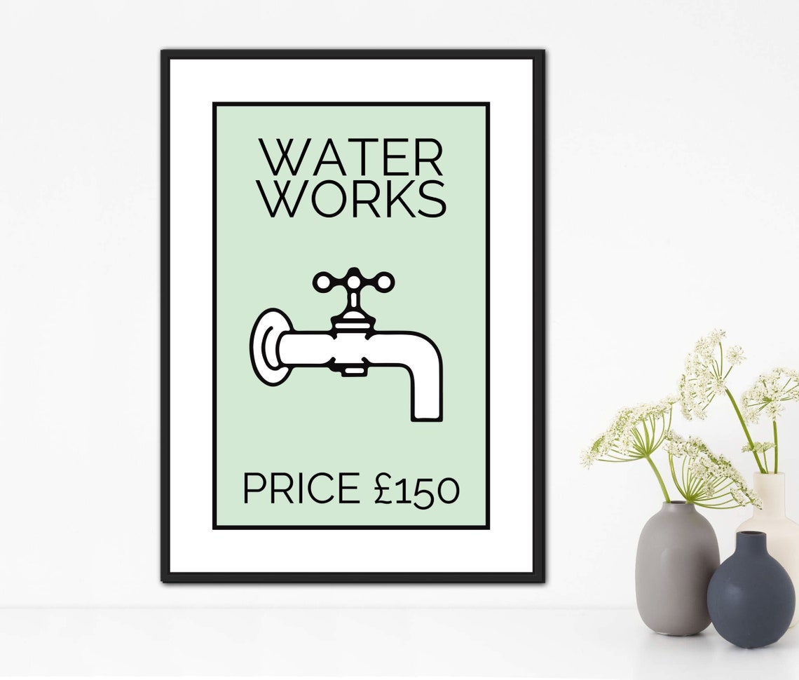 Waterworks Bathroom Print Bathroom Decor Bathroom - Etsy