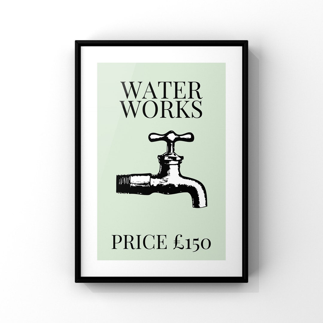 Waterworks Bathroom Print, Bathroom Decor, Bathroom Accessories, Prints ...