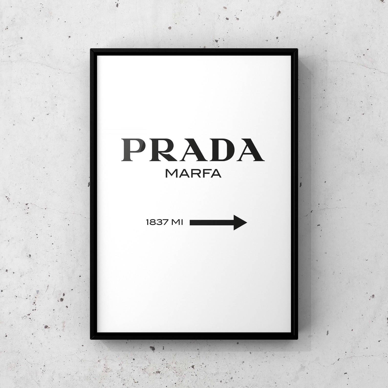 Prada Marfa wall art print fashion prints bedroom wall art | Etsy