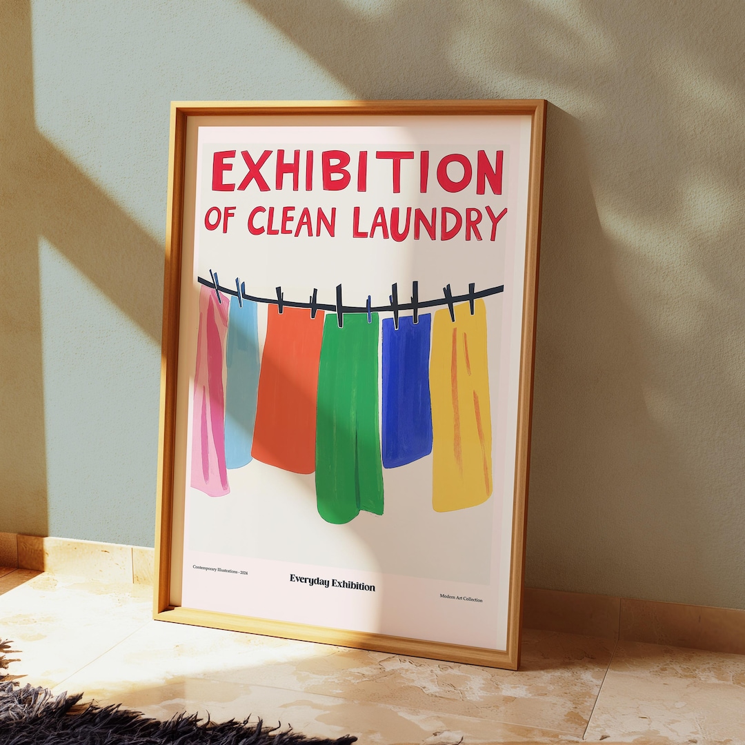 Funny Laundry Wall Art, Laundry Symbols Prints, Funny Utility Room ...