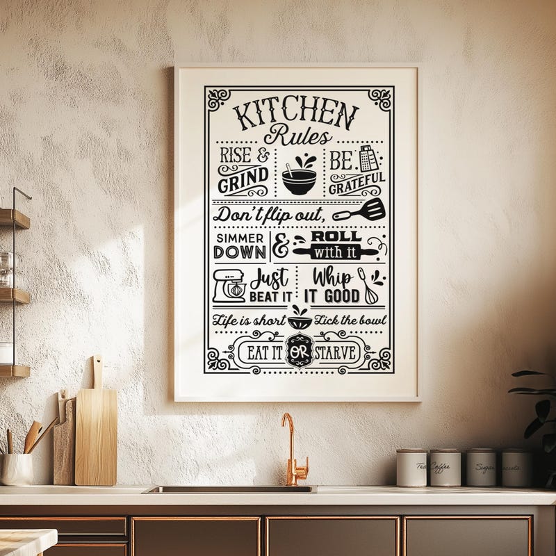 Funny Kitchen Poster - Etsy Canada