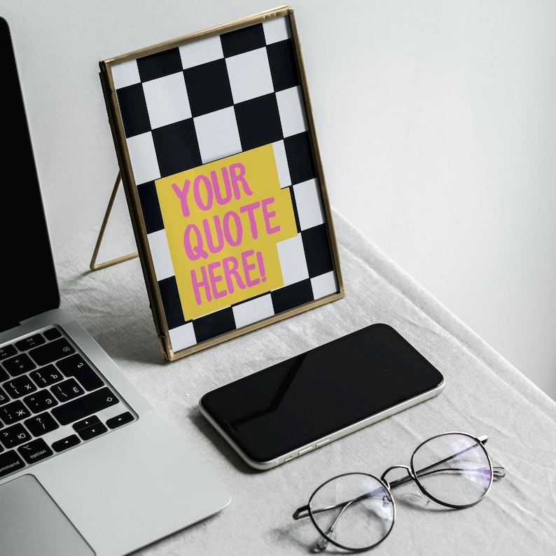 Custom Song Lyric Print, Checkerboard Gallery Wall Art, Emo Prints ...