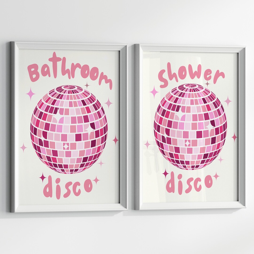 Shower Disco Print: Funny Bathroom Wall Art - Etsy