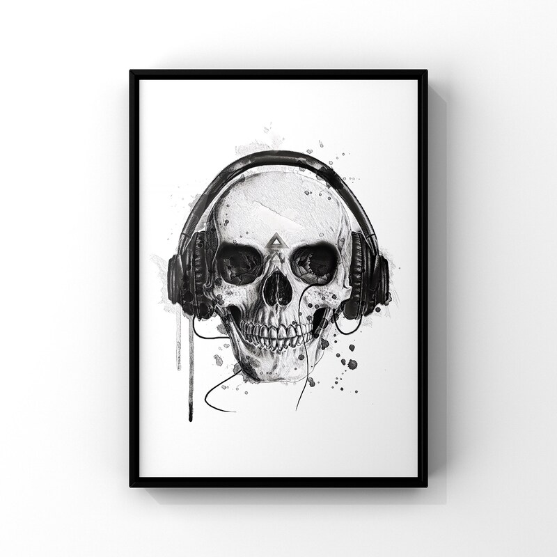 Skull Poster - Etsy UK