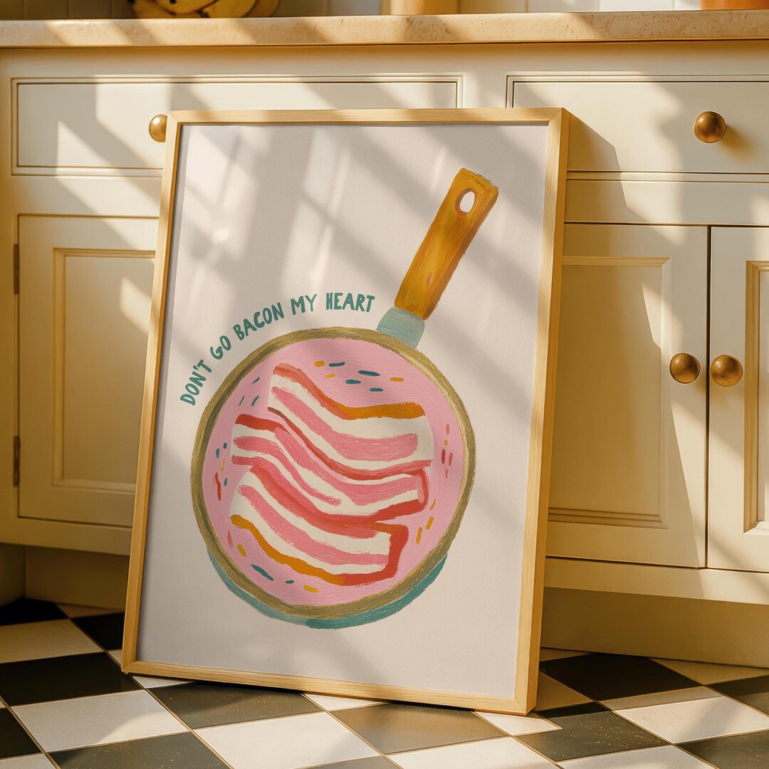 Bacon Poster - Kitchen Art - Kitchen Decor - Funny Prints for Kitchen ...