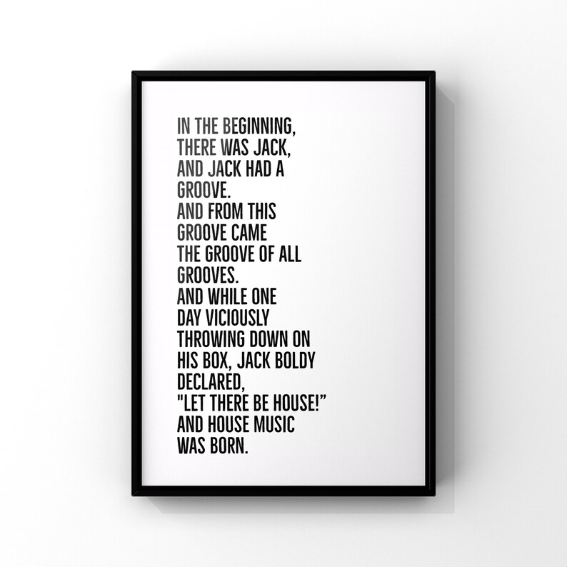The House That Jack Built Rap Lyrics Lyrics Prints Music - Etsy