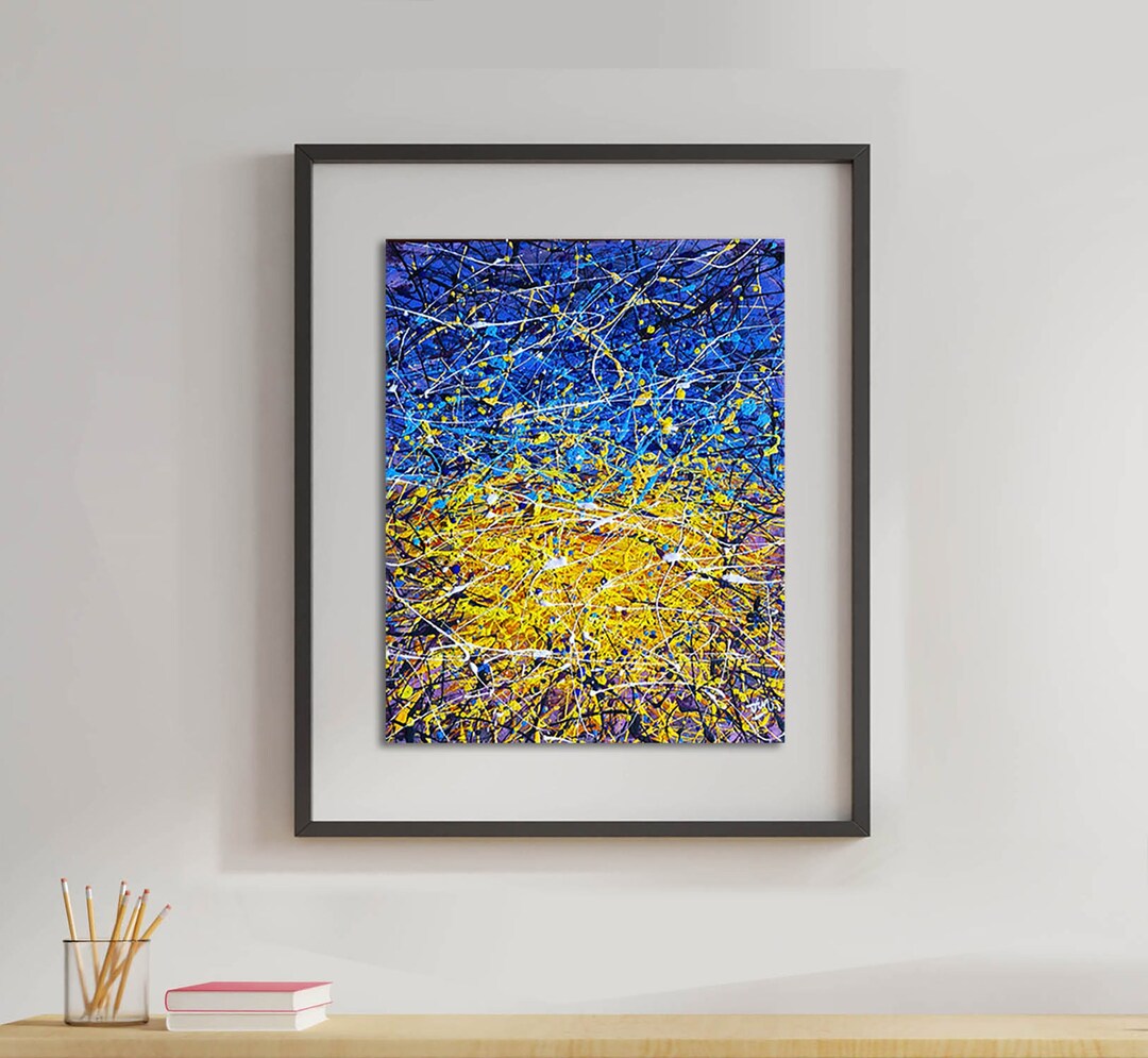 Printable Ukrainian Flag From Ukraine Abstract Painting Flag - Etsy