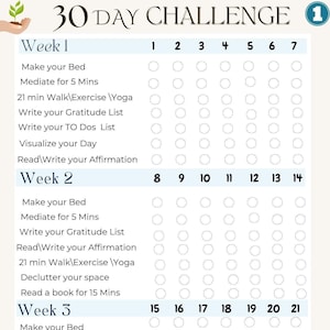 30 Day Self Care Challenge,self Care Journal,progress Tracker,habit ...
