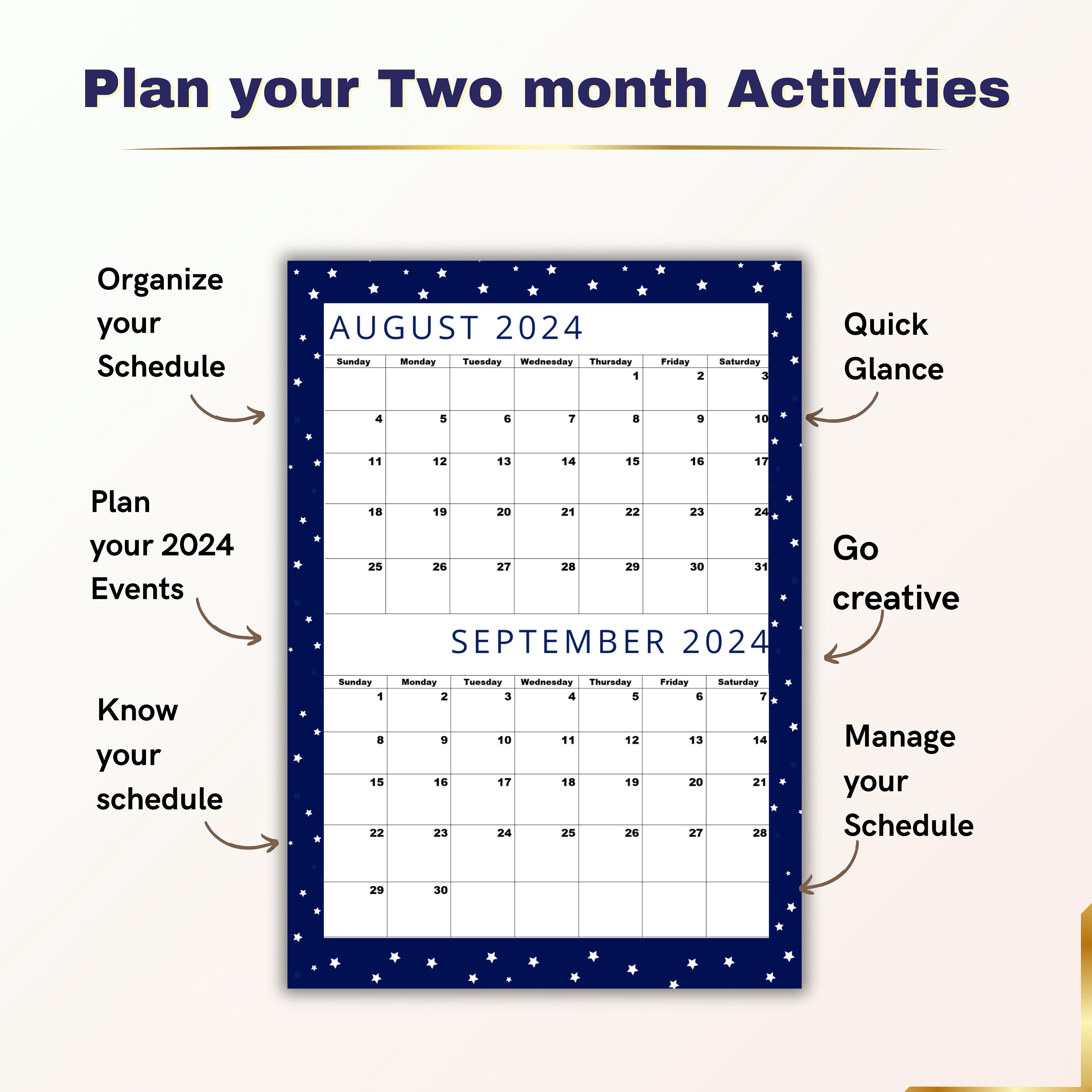 Buy August 2024 Calendar,september 2024 Calendar,august 2024 Sep 2024 ...