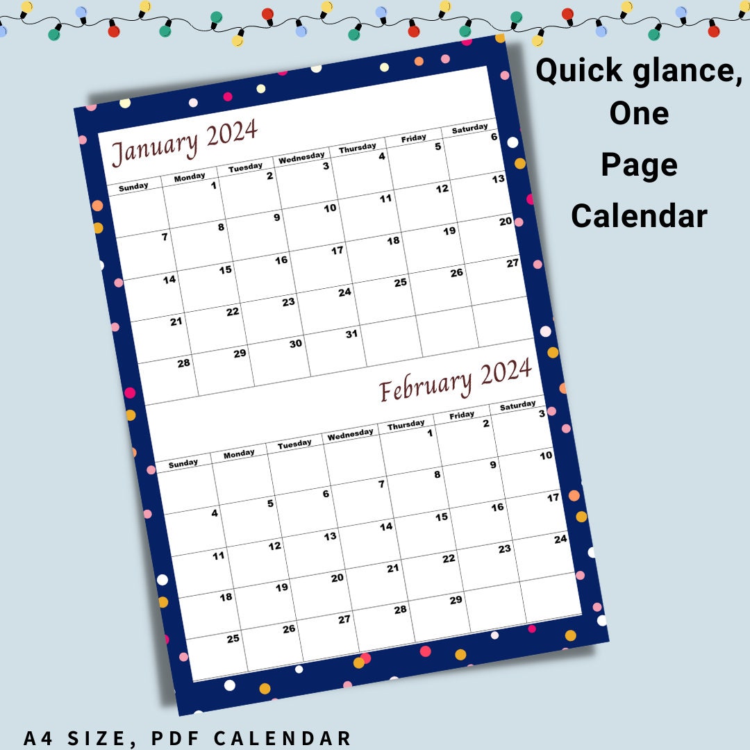 November 2023 Calendar December 2023 Calendara4 - Etsy Ireland