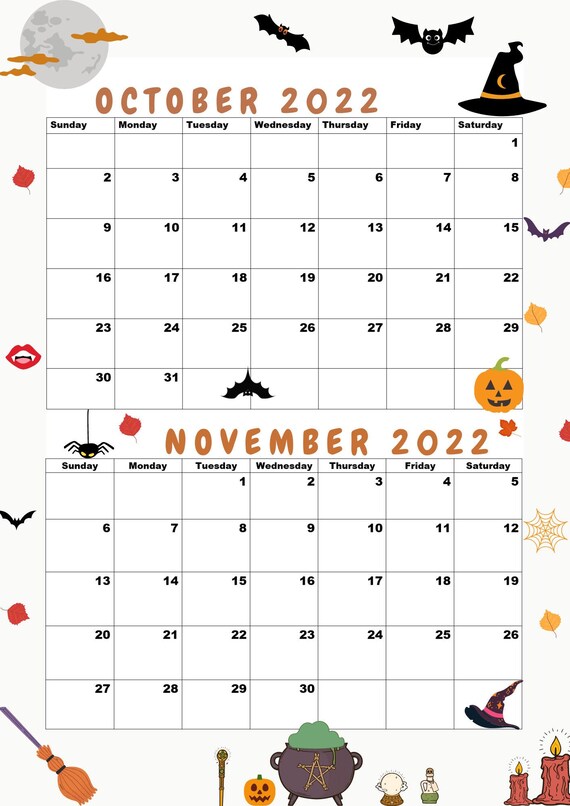 October November 2022 Calendar